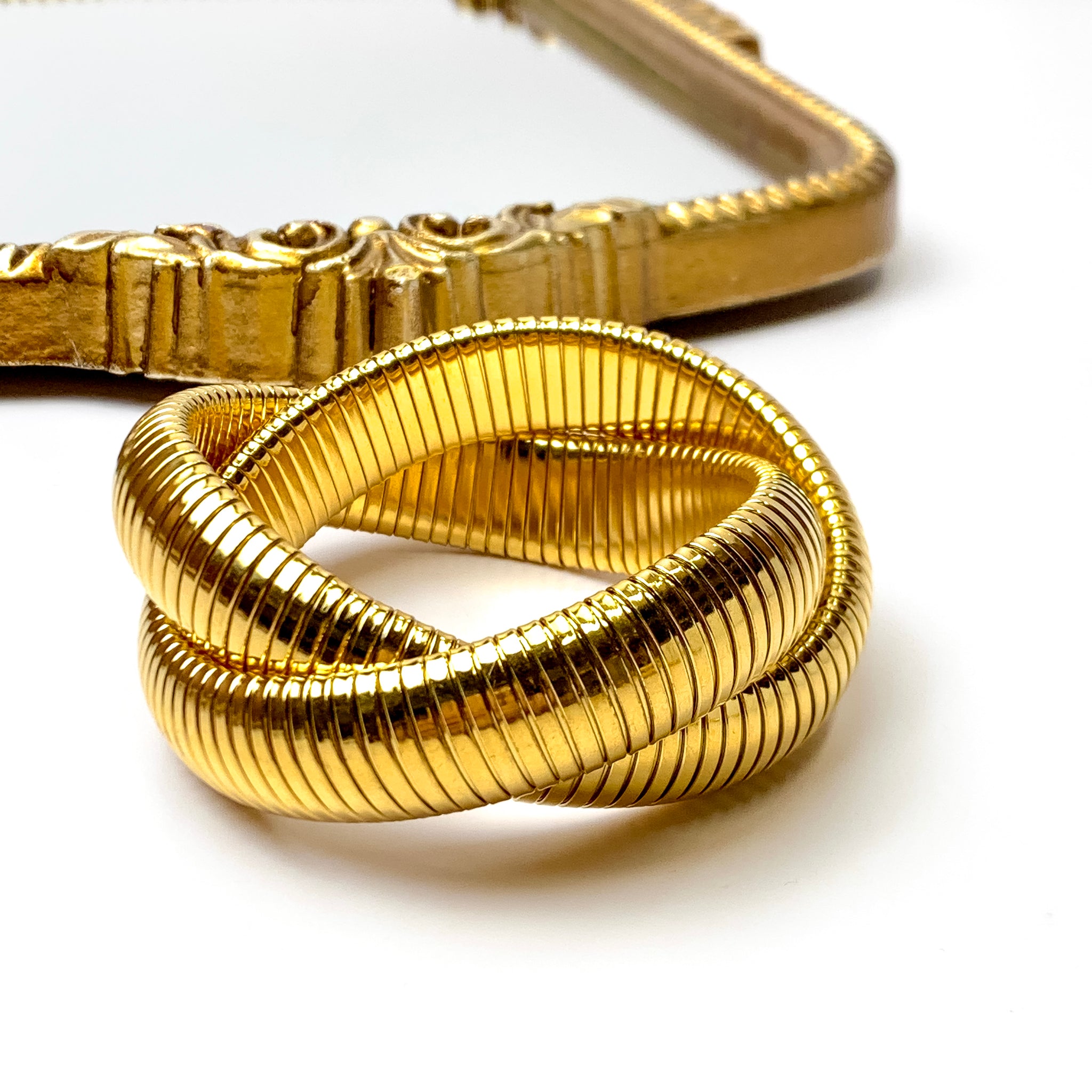 Bracha | She's The Moment Chunky Gold Tone Bangle Bracelet