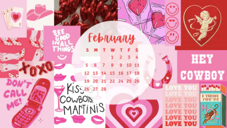 Free February Phone + Laptop Background – Giddy Up Glamour Boutique