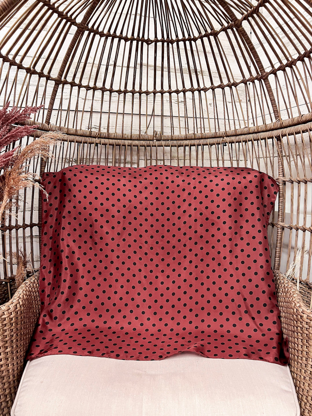 Wyoming Traders | Cowboy Polka Dot Silk Wild Rag Scarf in Wine – Giddy ...