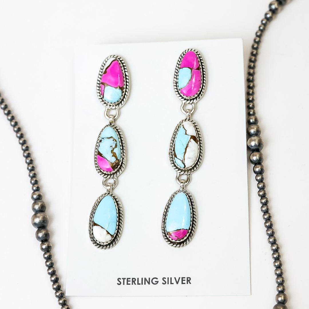 HaDa Collection | Handmade Sterling Silver and Cotton Candy Stone Drop ...