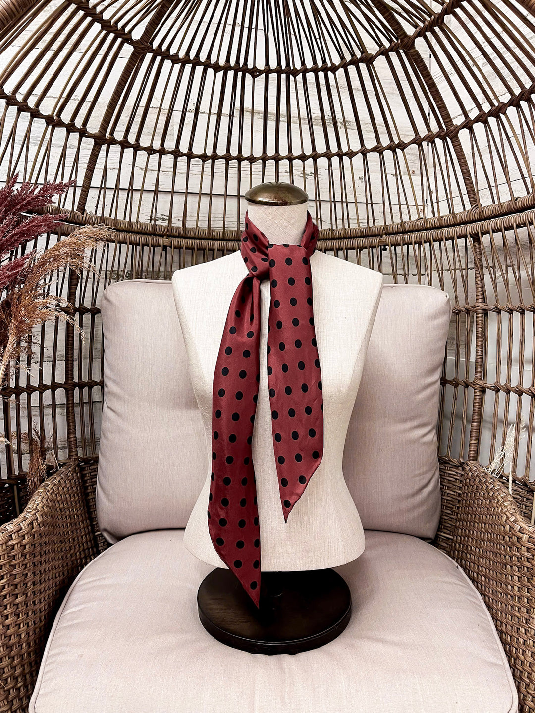 Wyoming Traders | Cowboy Polka Dot Silk Wild Rag Scarf in Wine – Giddy ...