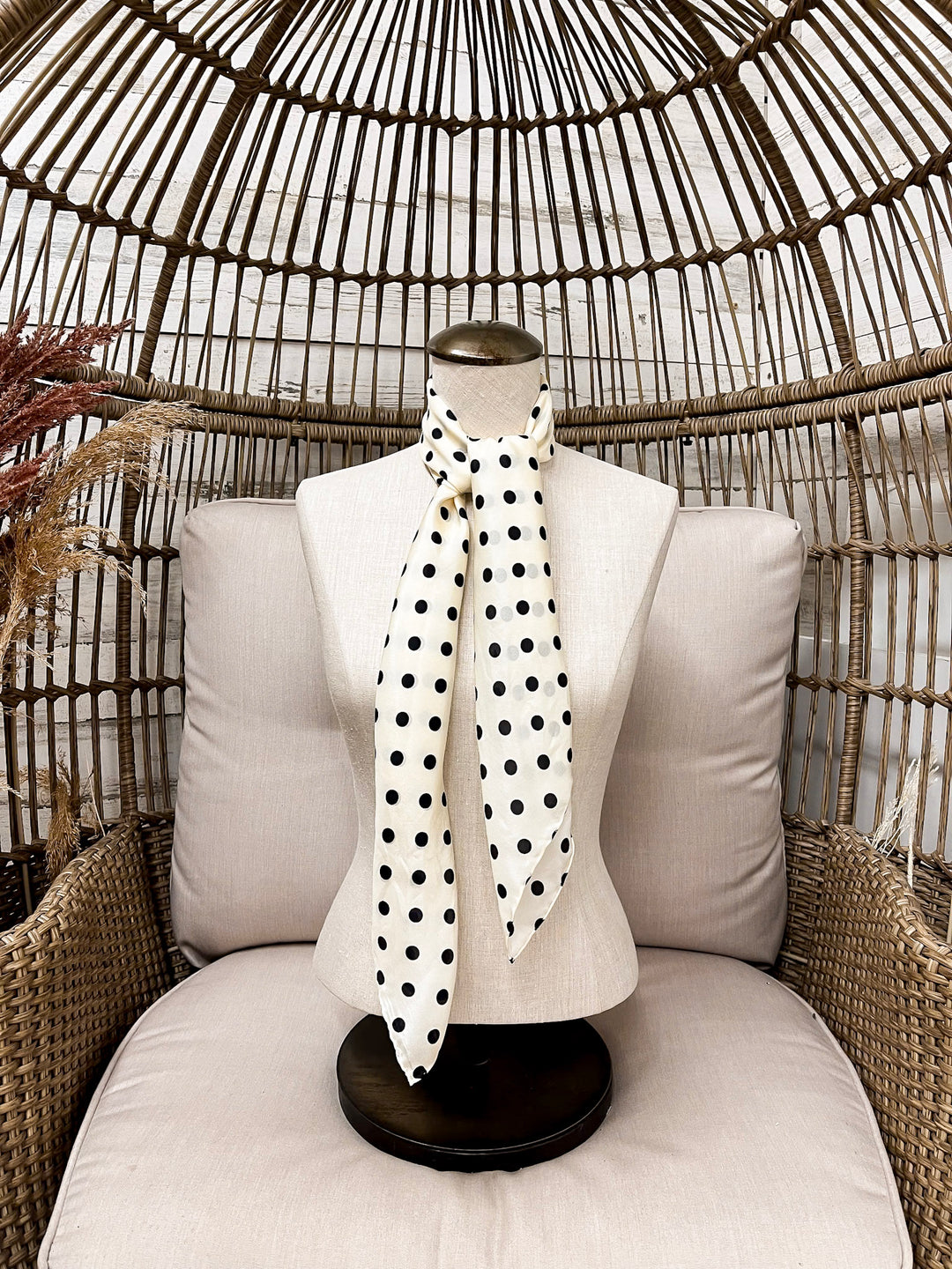 Wyoming Traders | Cowboy Polka Dot Silk Wild Rag Scarf in Ivory – Giddy ...