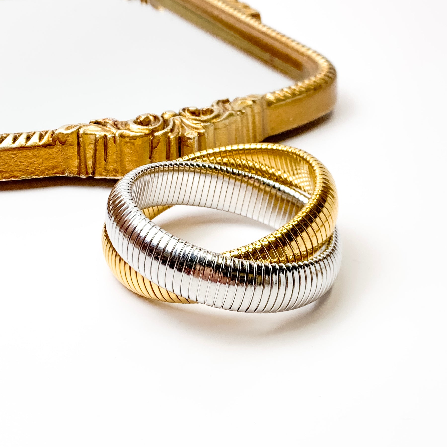 Bracha | She's Fierce Two Tone Chunky Bracelet – Giddy Up Glamour Boutique