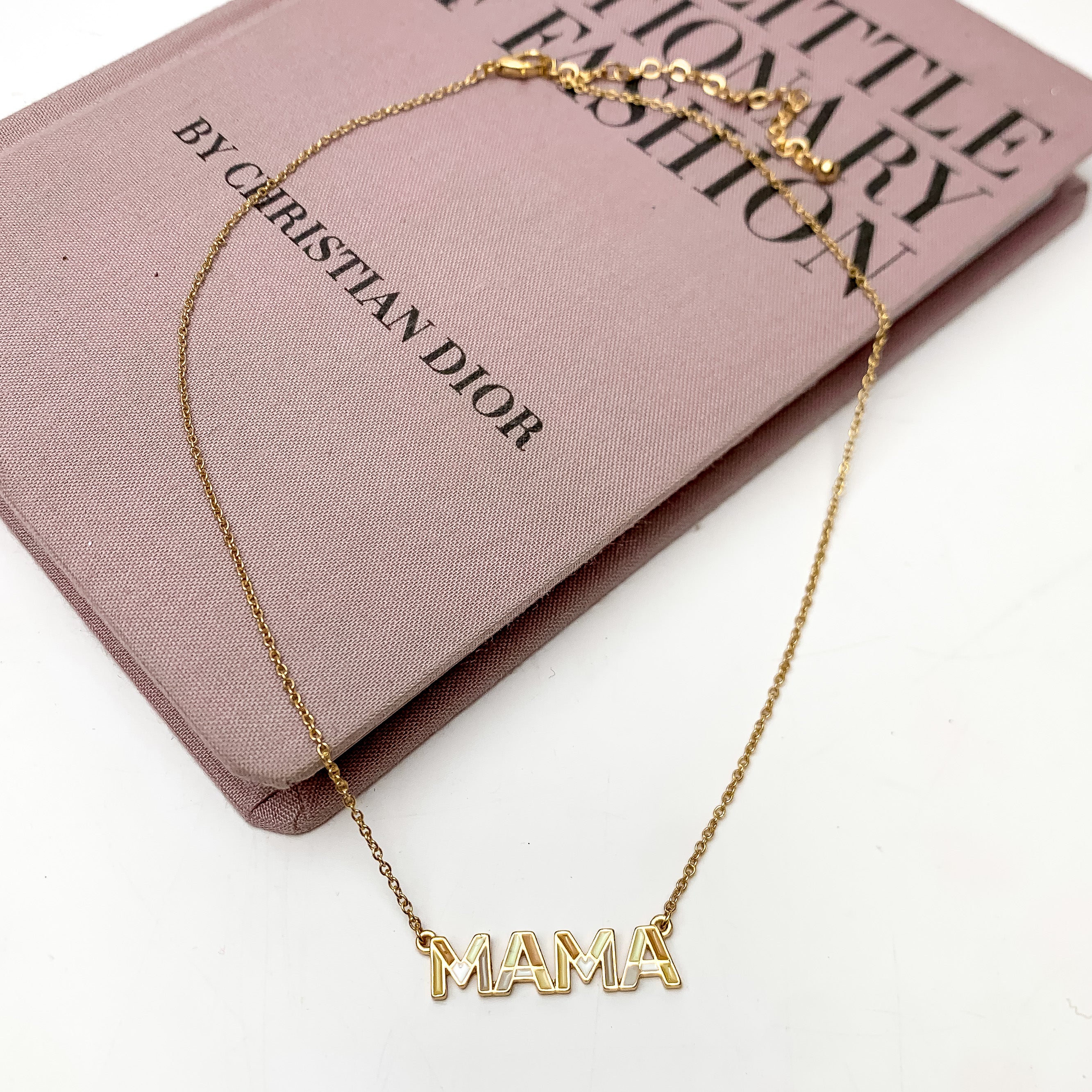 Mama Chain Necklace in Gold Tone With Brown Tones – Giddy Up Glamour ...