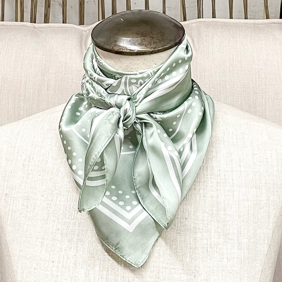 Mini Bandana Wild Rag in Light Green