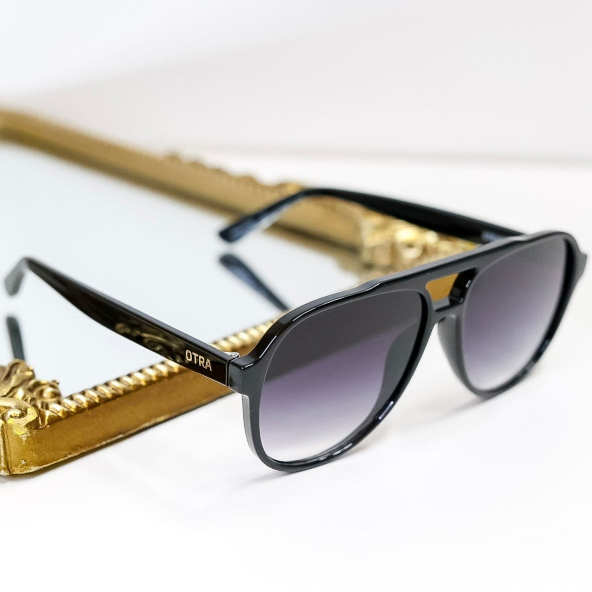 Otra Eyewear | Stevie Aviator Smoke Fade Sunglasses in Black – Giddy Up ...