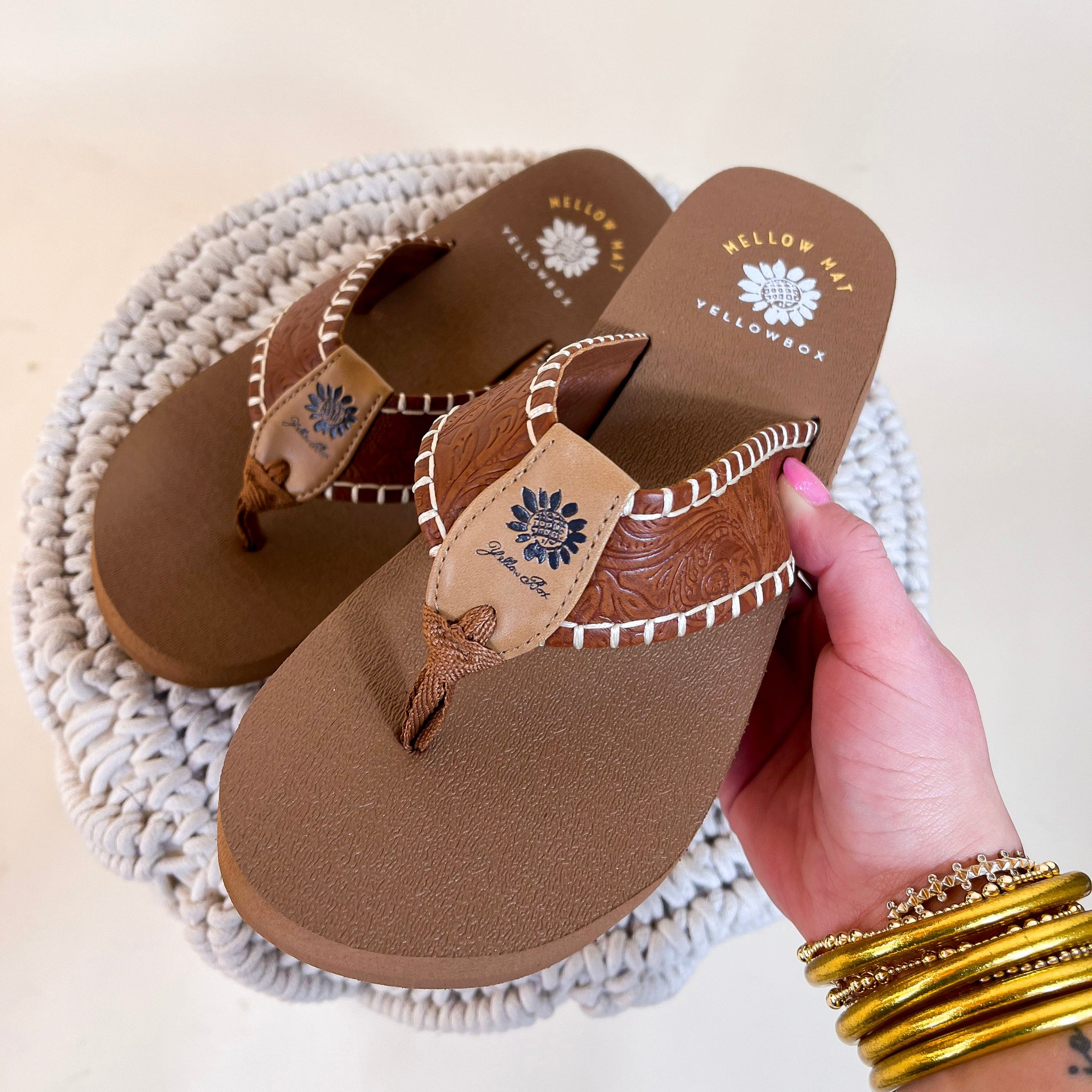 Yellow Box | Norrie Flip Flop in Tan