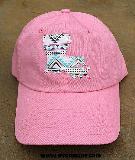 Pink Louisiana State Pride Aztec Cap | ONLY 1 LEFT!
